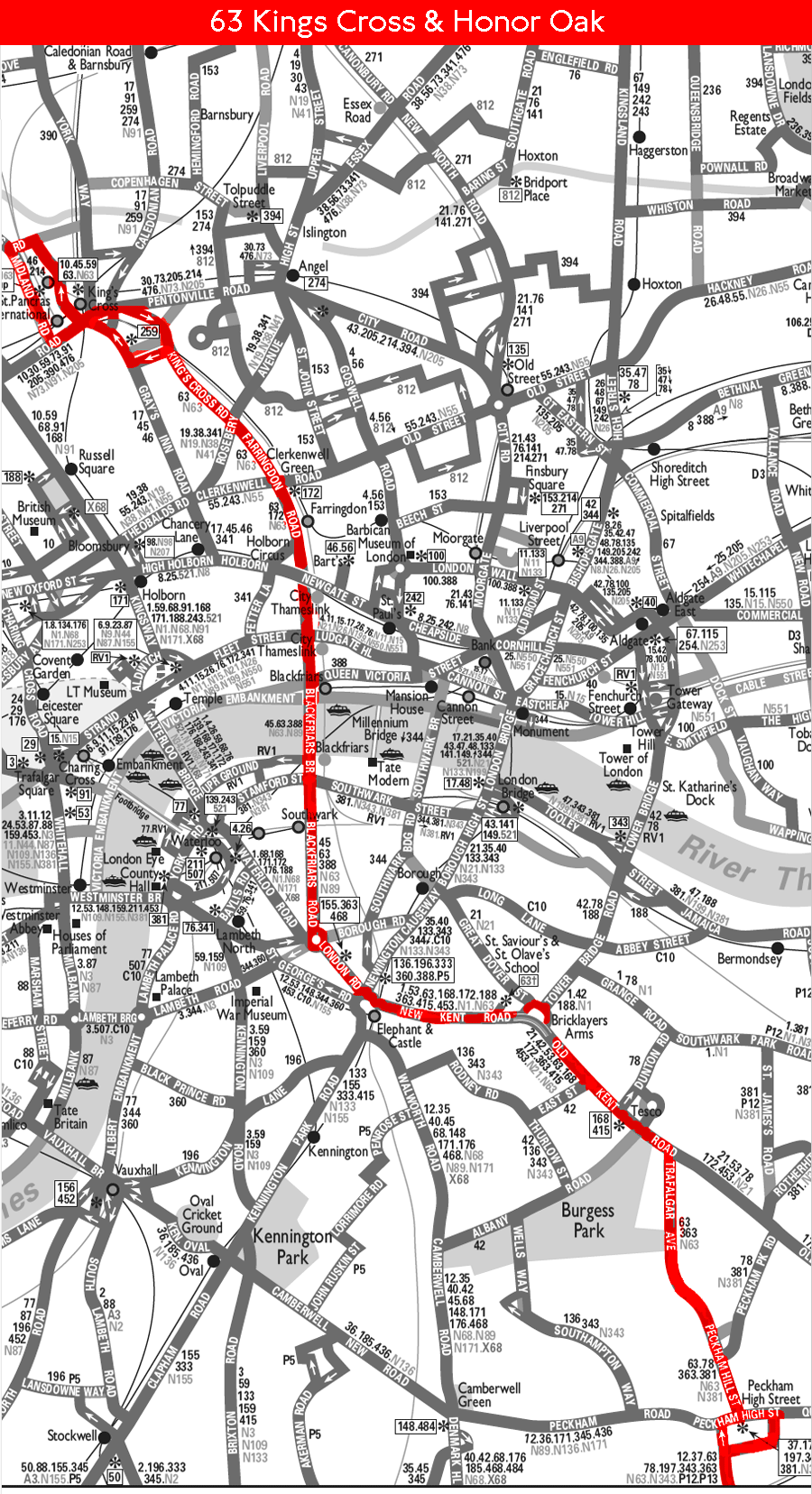 London Bus Route 63 London Bus Route 63