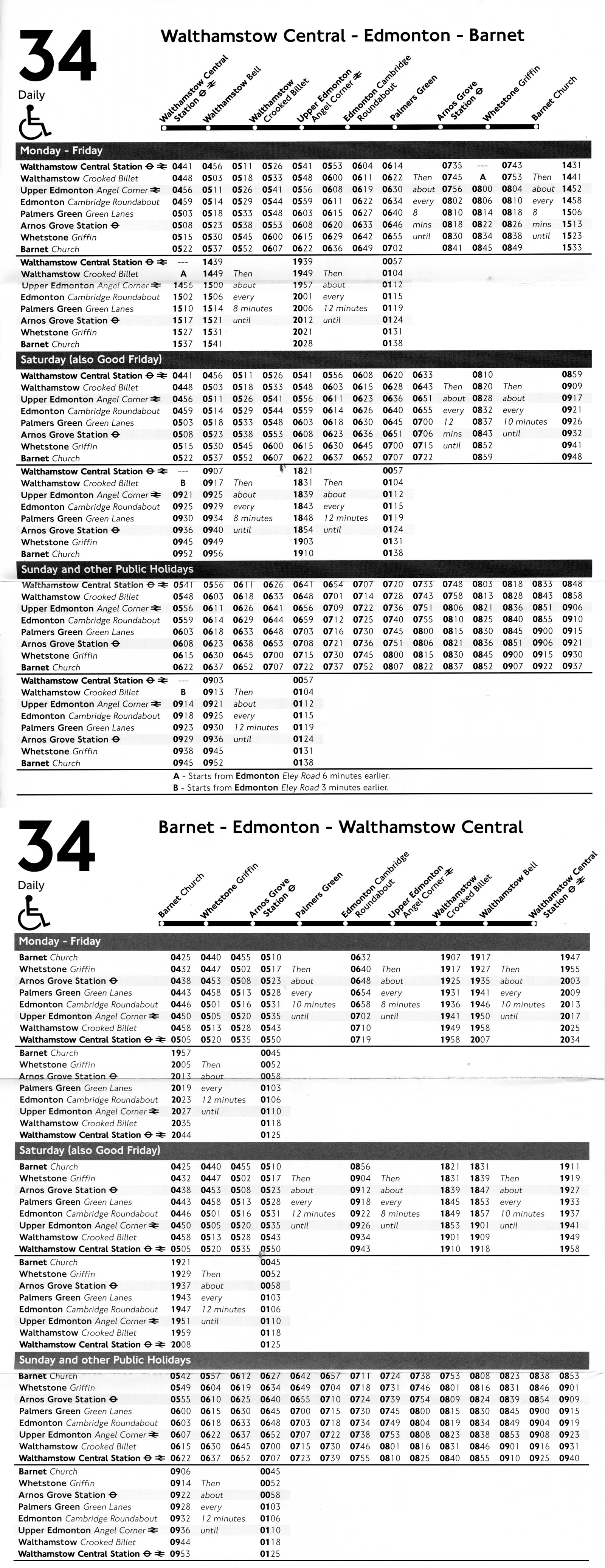 London Bus Route 34