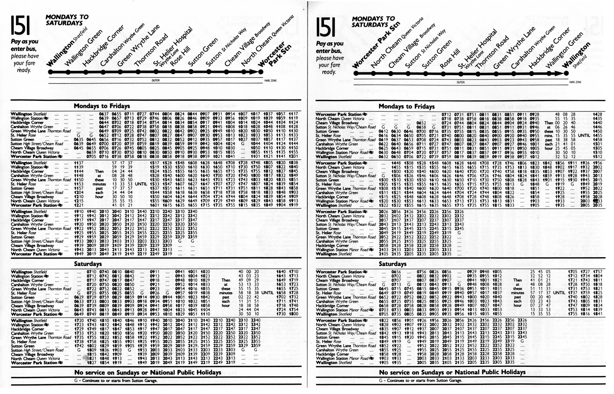 London Bus Route 151