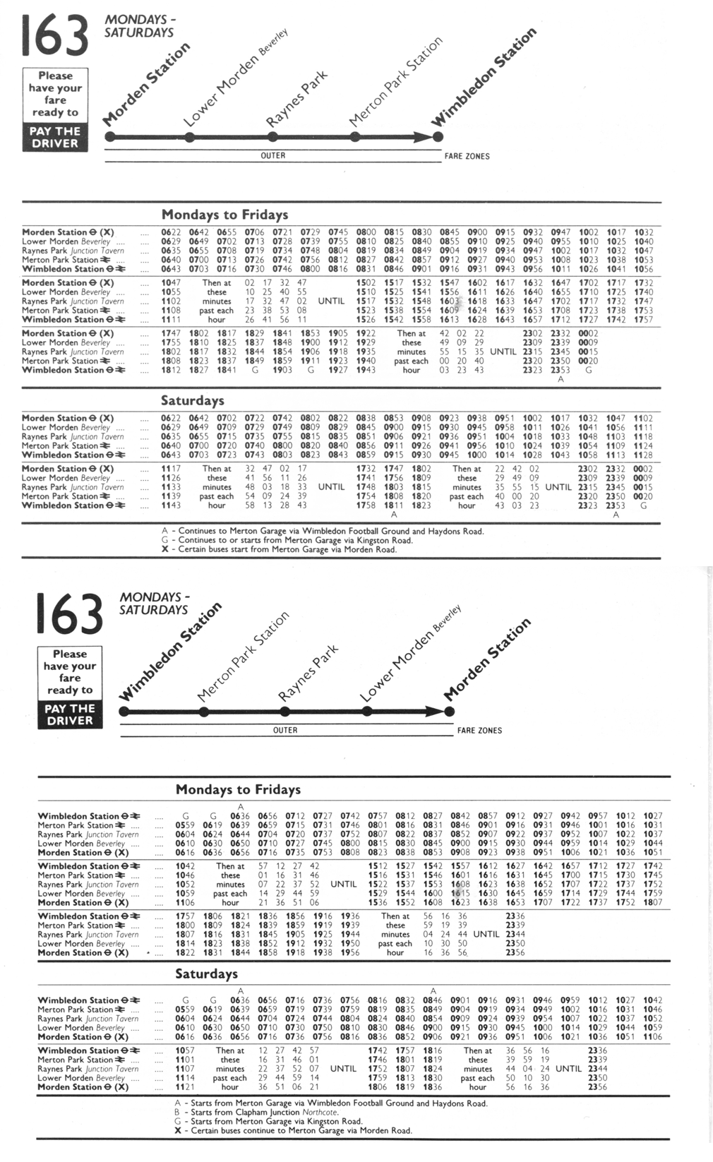 London Bus Route 163