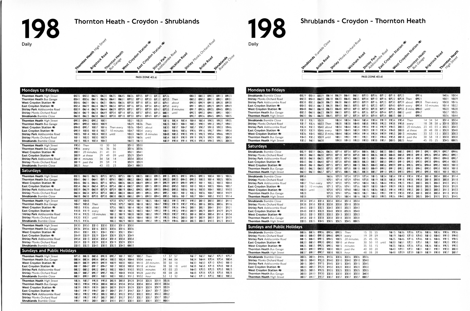 London Bus Route 198