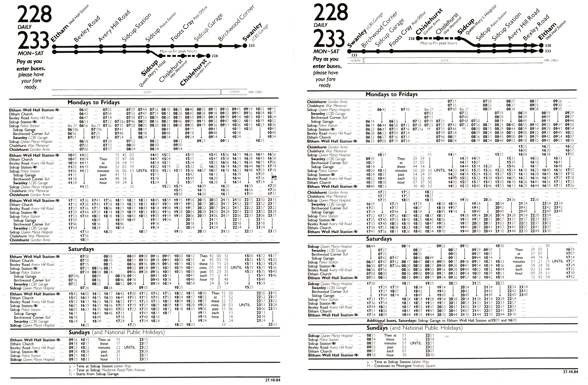 London Bus Route 233