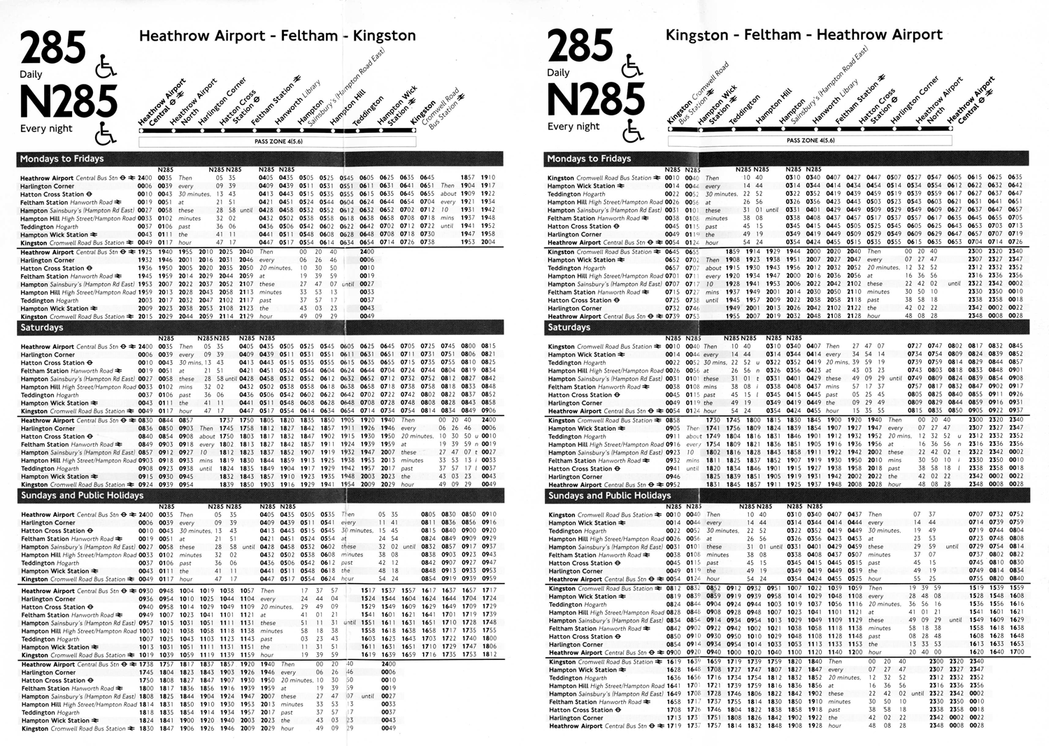 London Bus Route 285