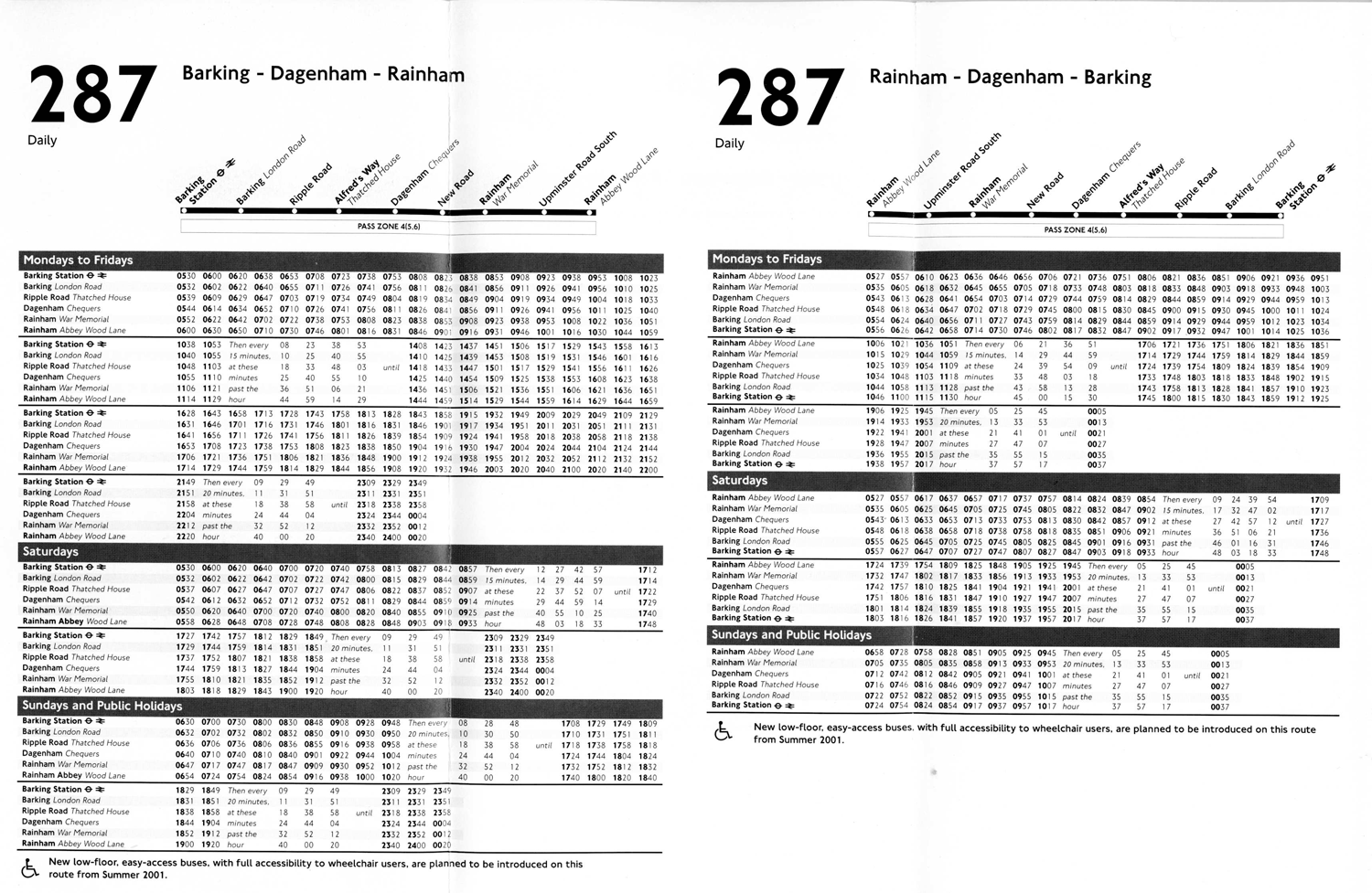 London Bus Route 287