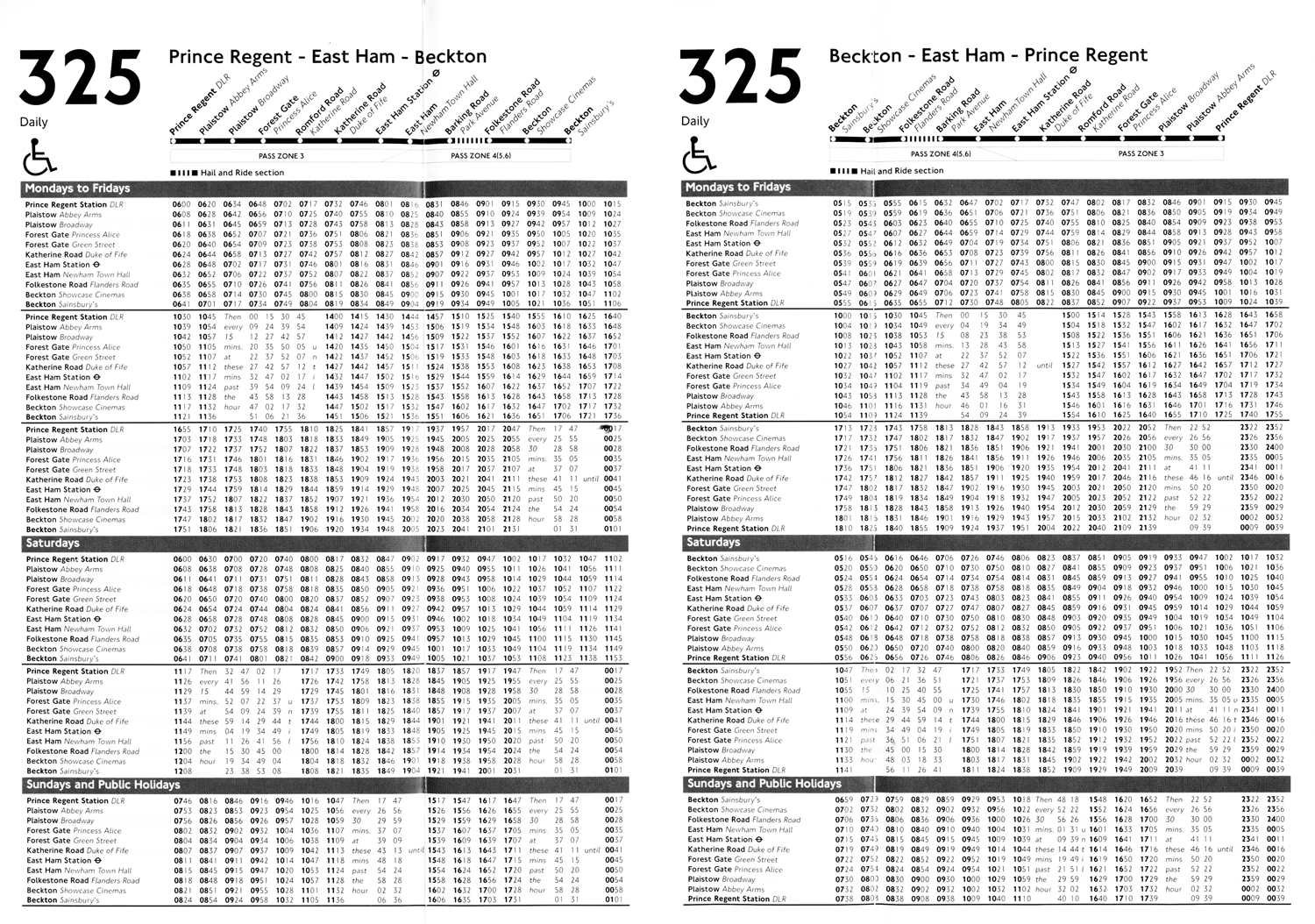 London Bus Route 325