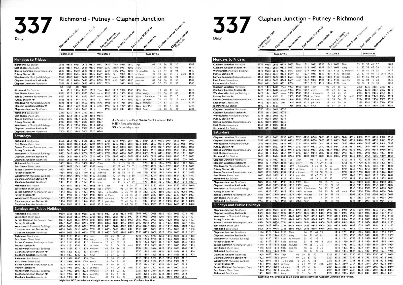 London Bus Route 337