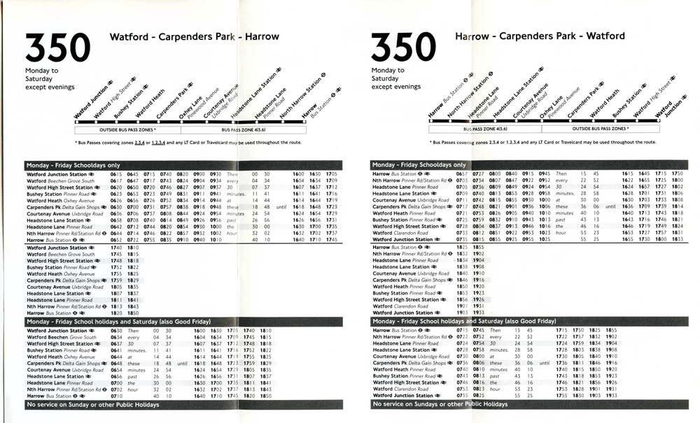 London Bus Route 350