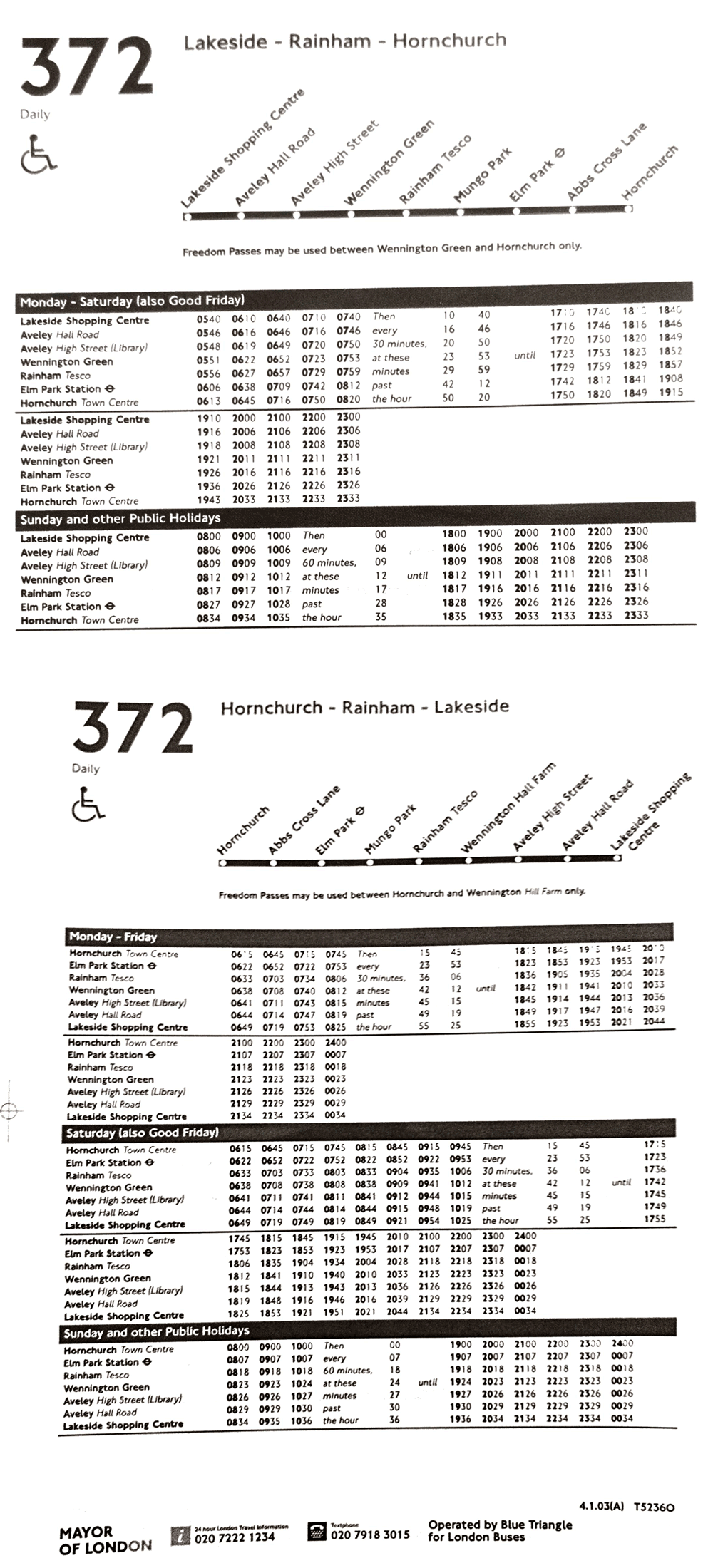London Bus Route 372