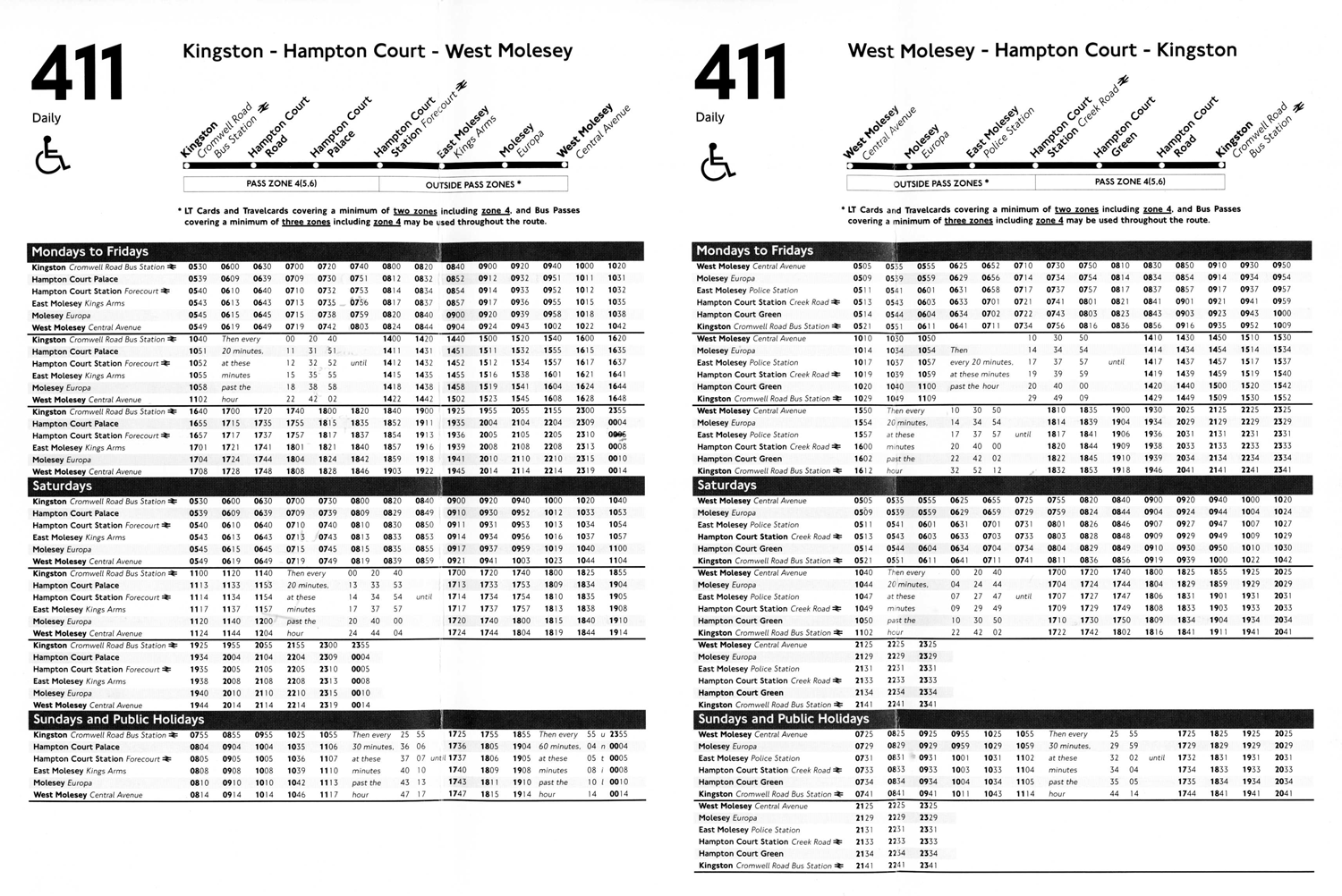 London Bus Route 411
