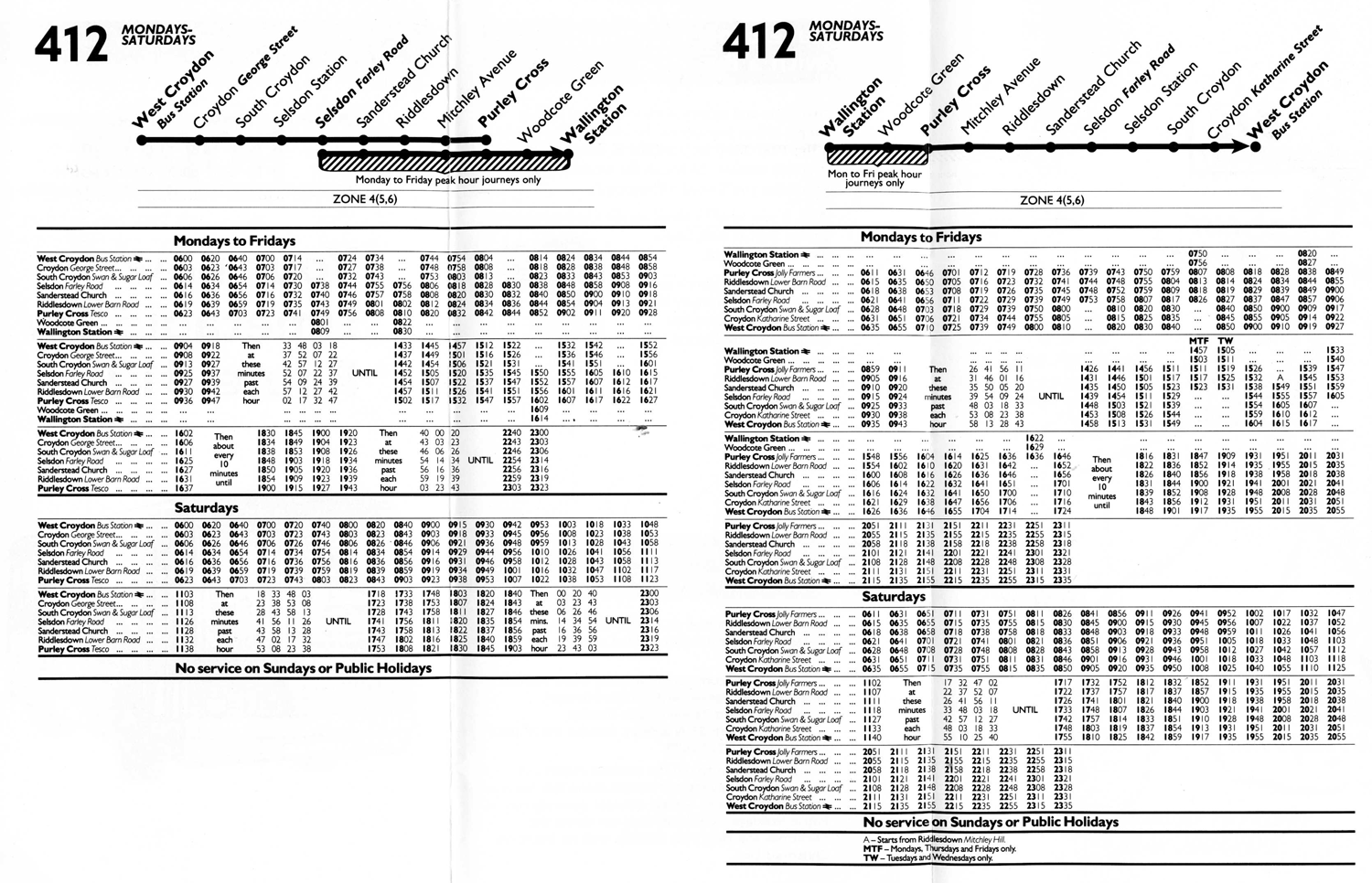 London Bus Route 412
