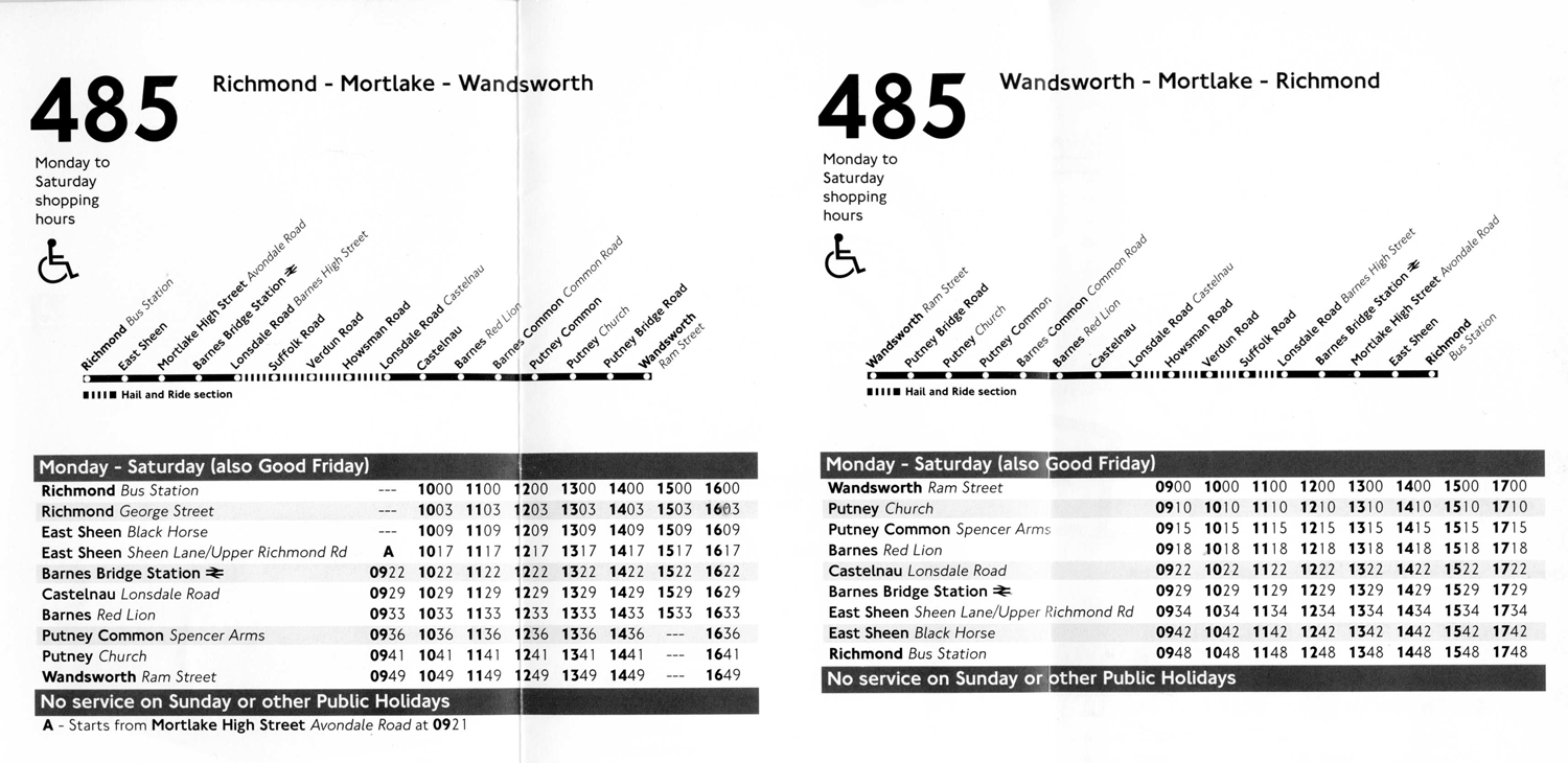 London Bus Route 485