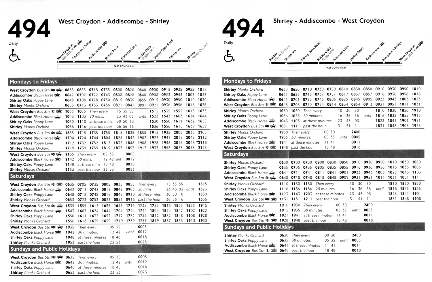 London Bus Route 494