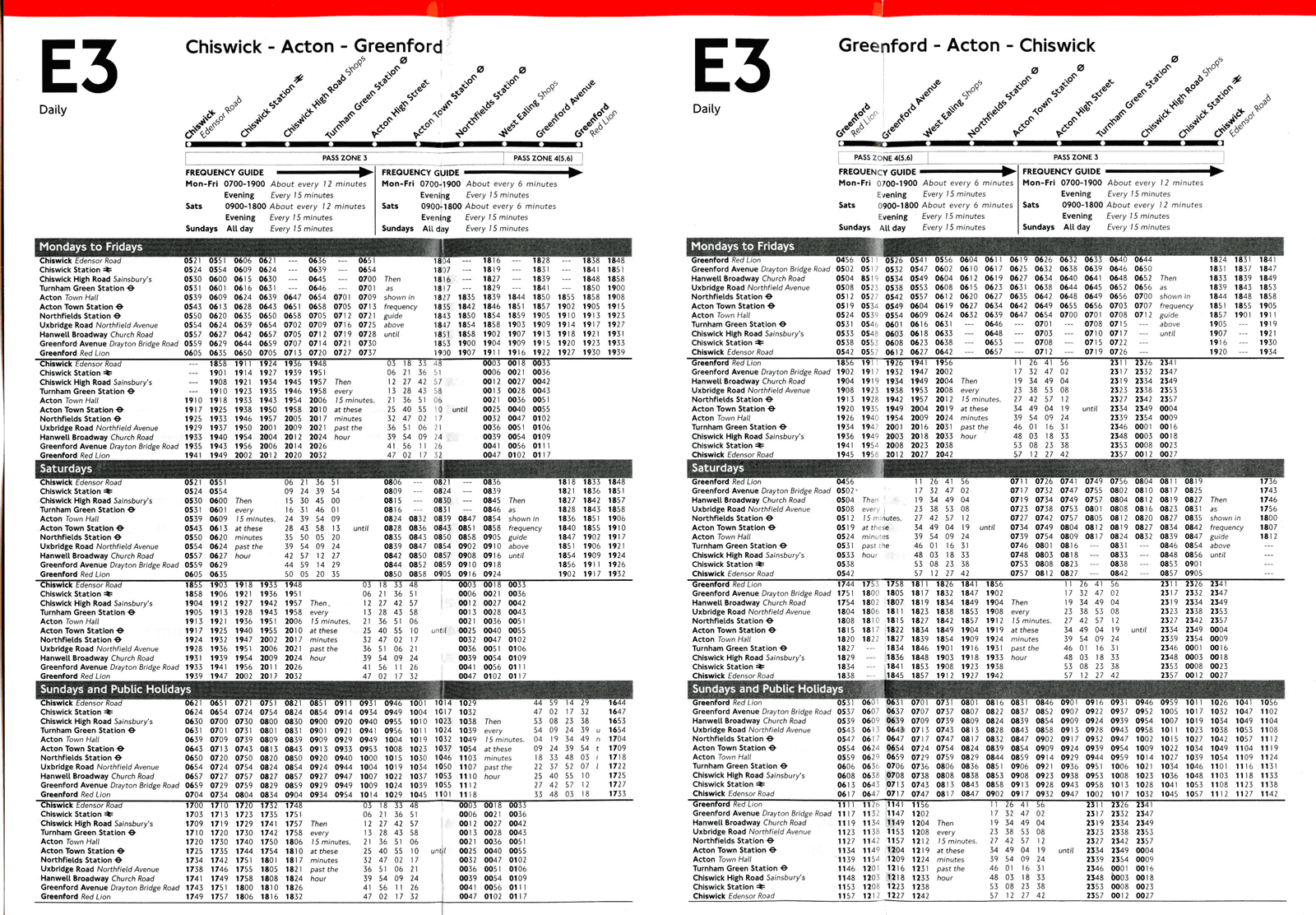 London Bus Route E3