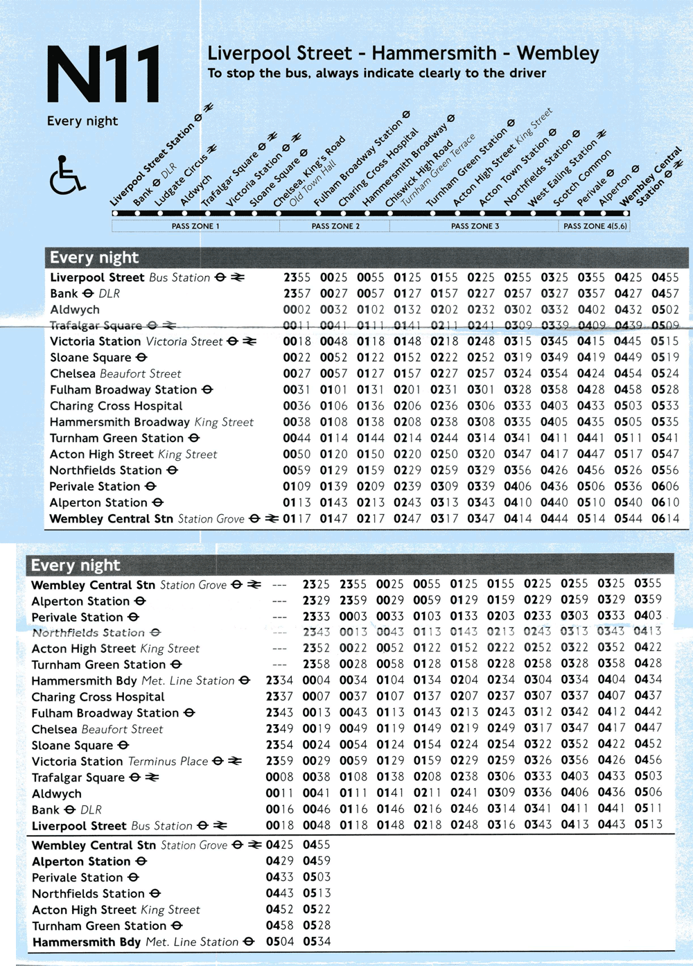 London Bus Route N11