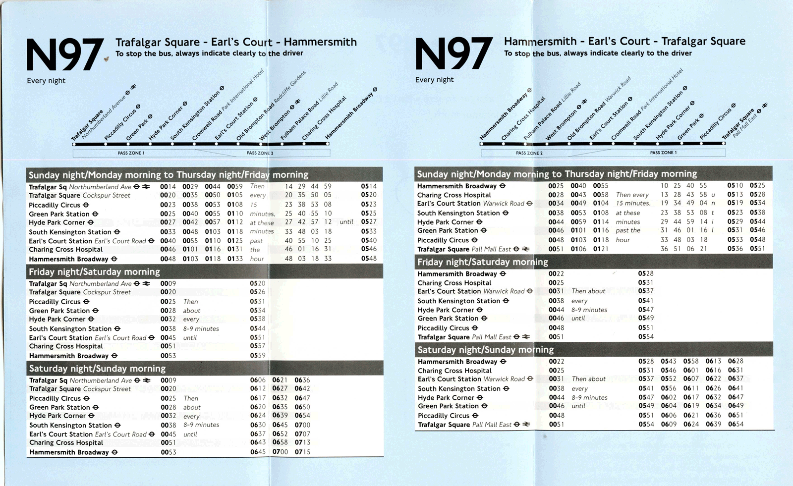London Bus Route N97