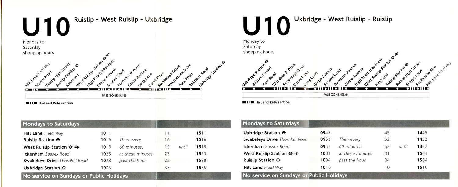 London Bus Route U10