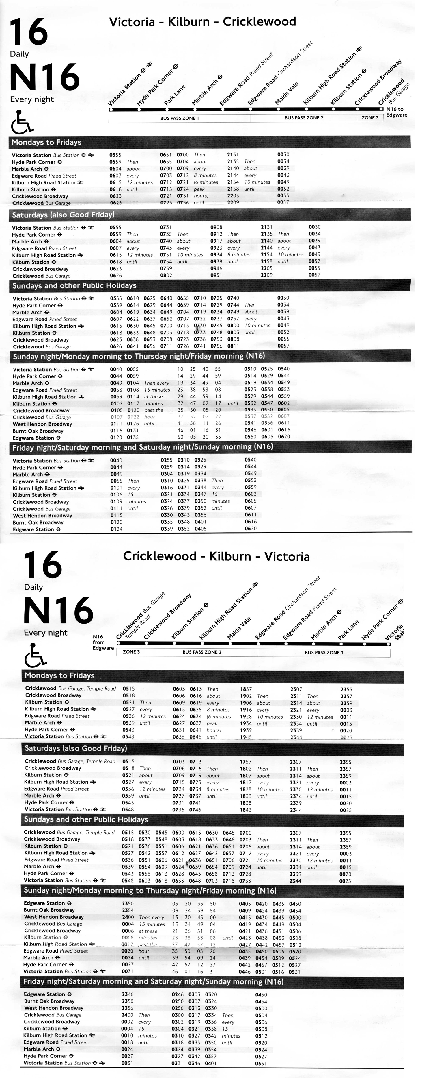 London Bus Route N16