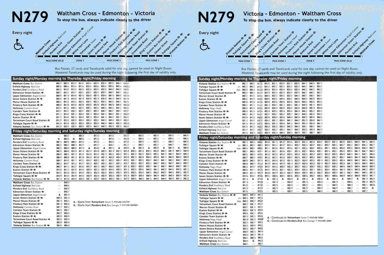 London Bus Route N279