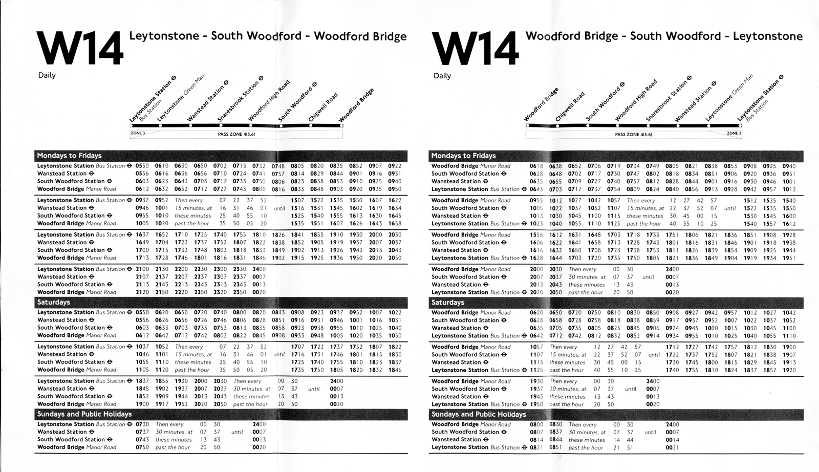London Bus Route W14