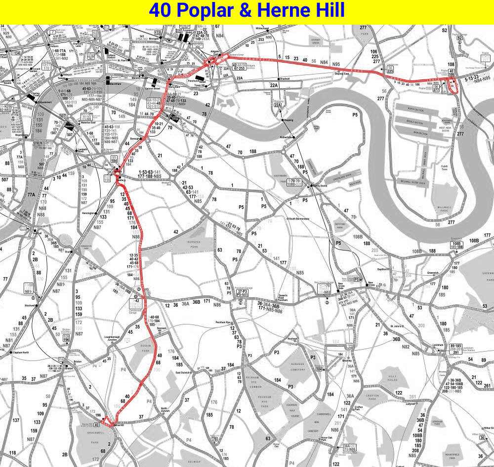 London Bus Route. 40