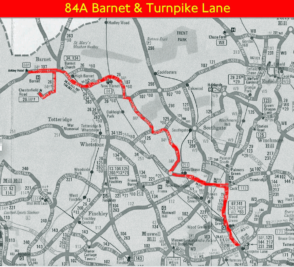 London Bus Route 84A