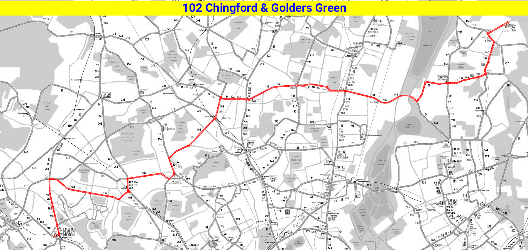 London Bus Route 102