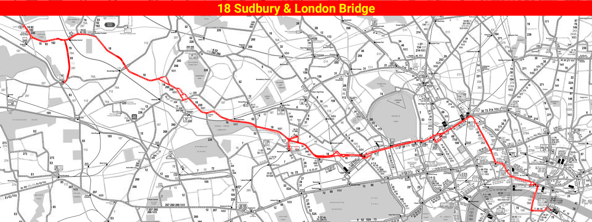 London Bus Route 18