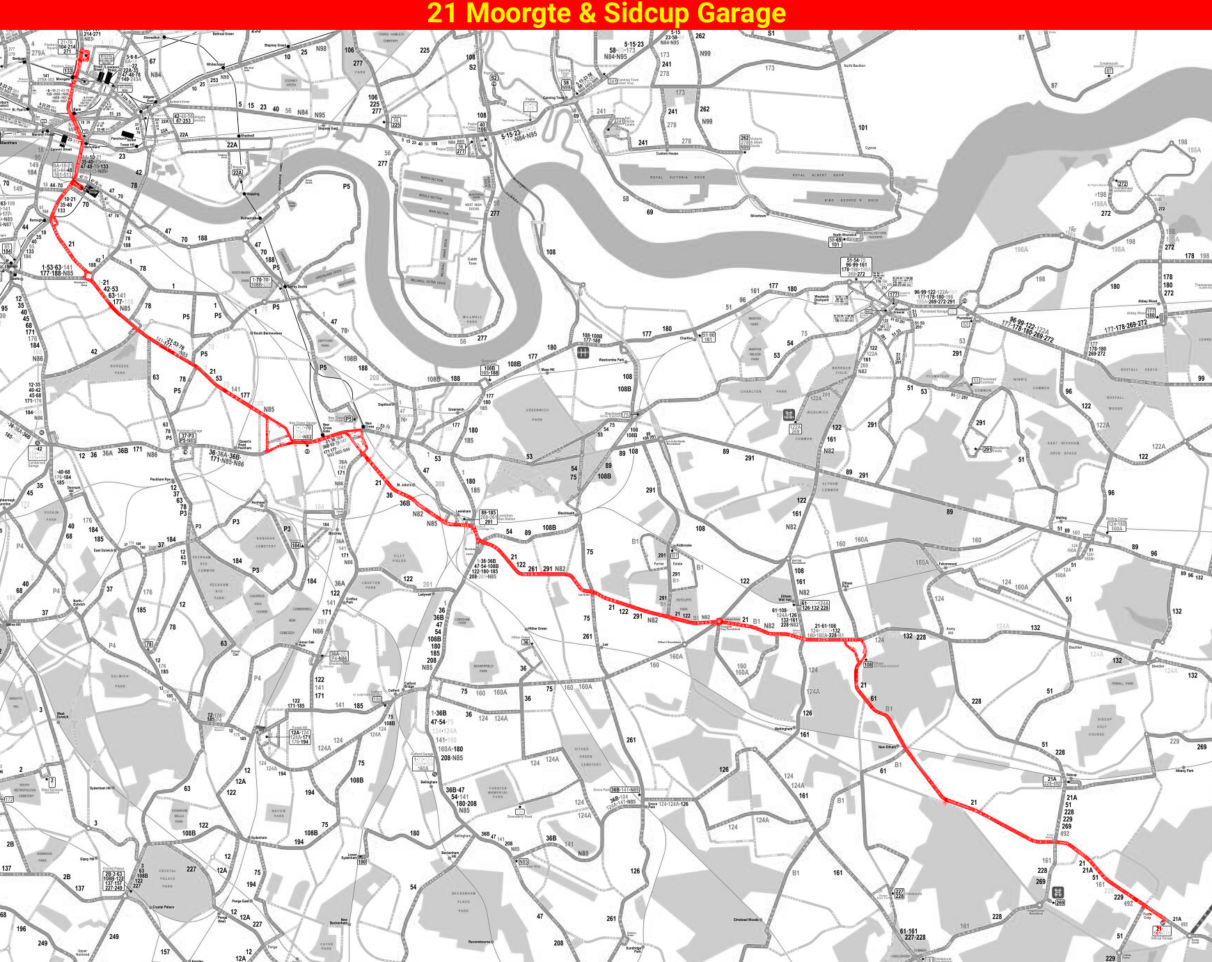 London Bus Route 21