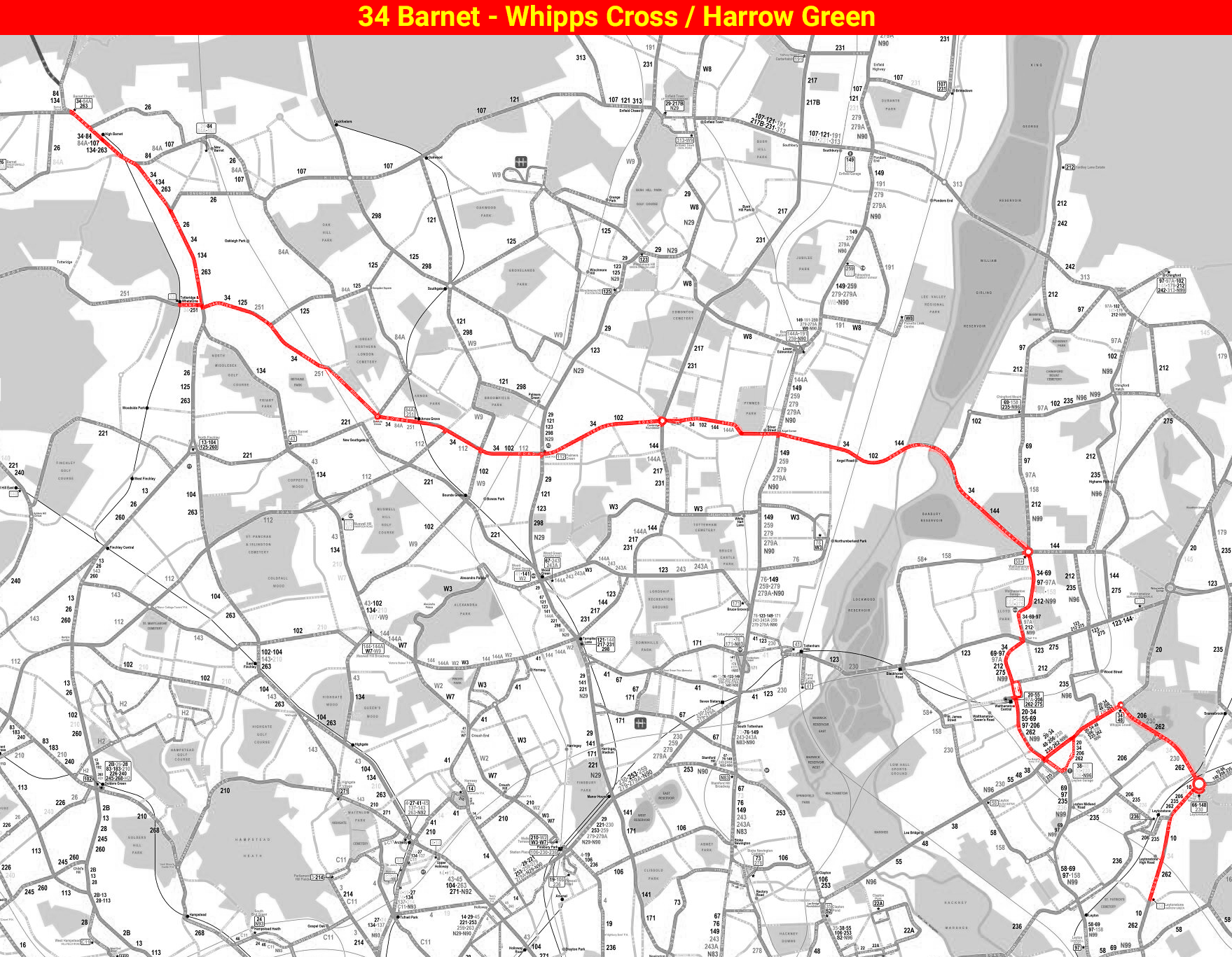 London Bus Route 34