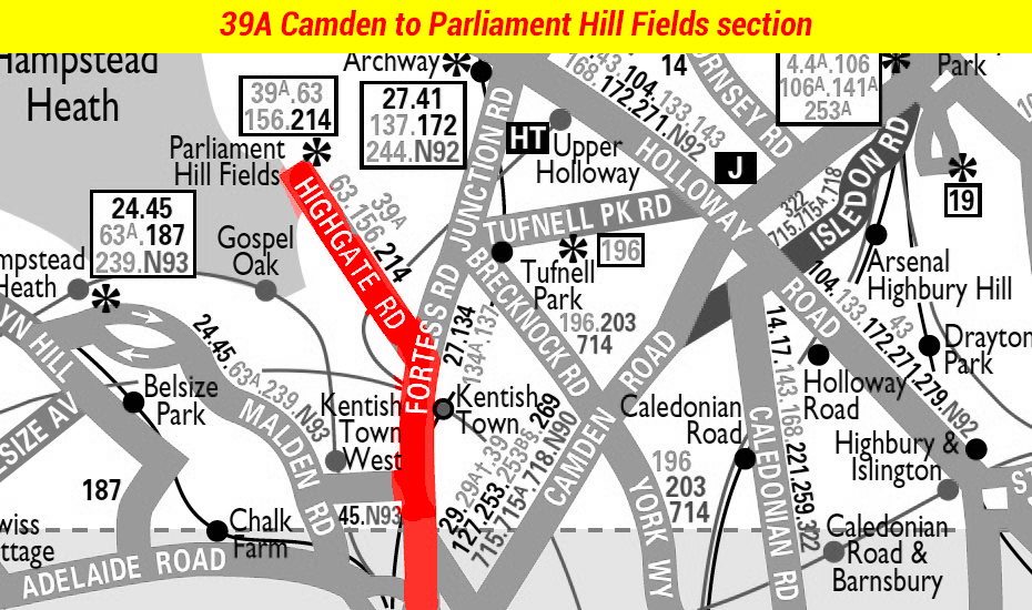 39a Bus Route