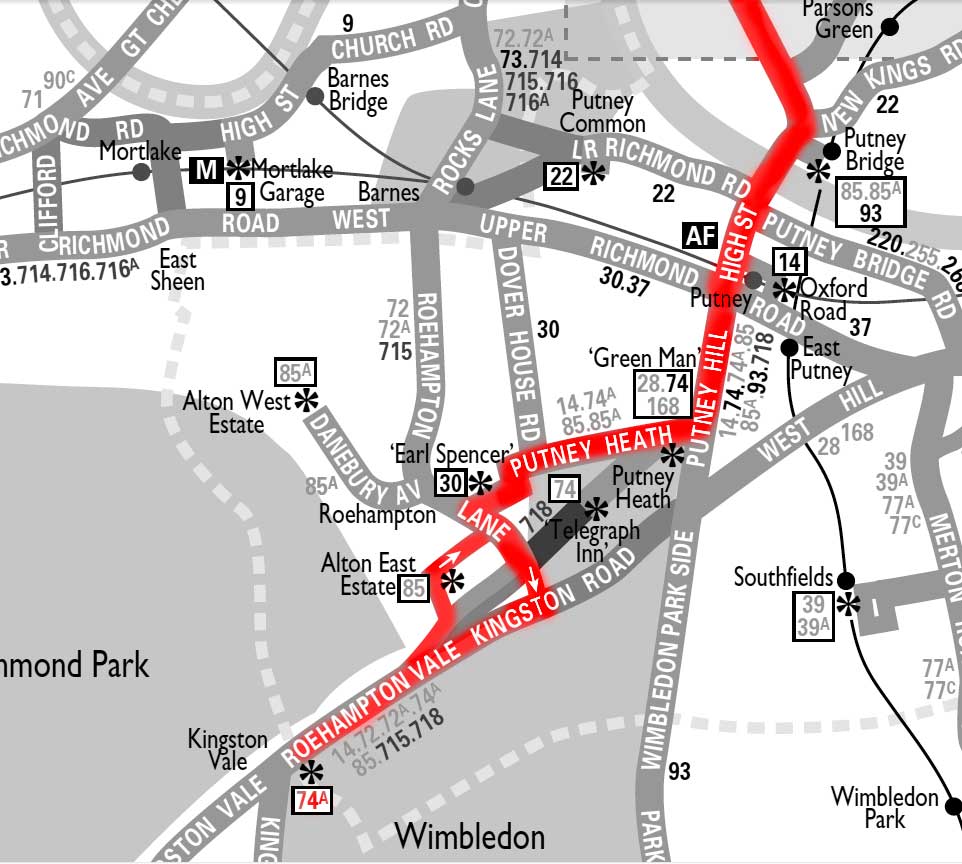 London Bus Route 74A