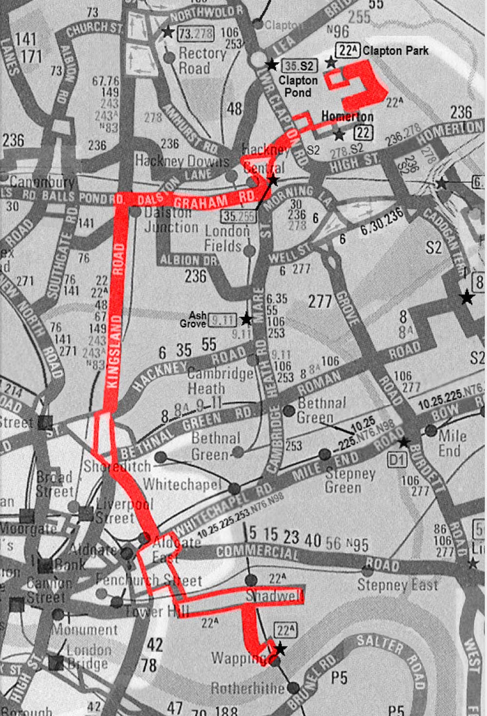 London Bus Route 22A
