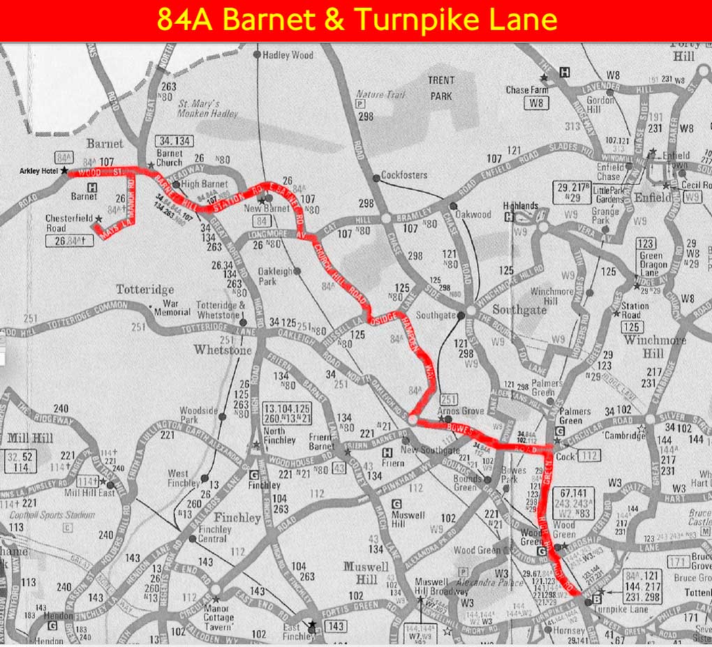 London Bus Route 84A