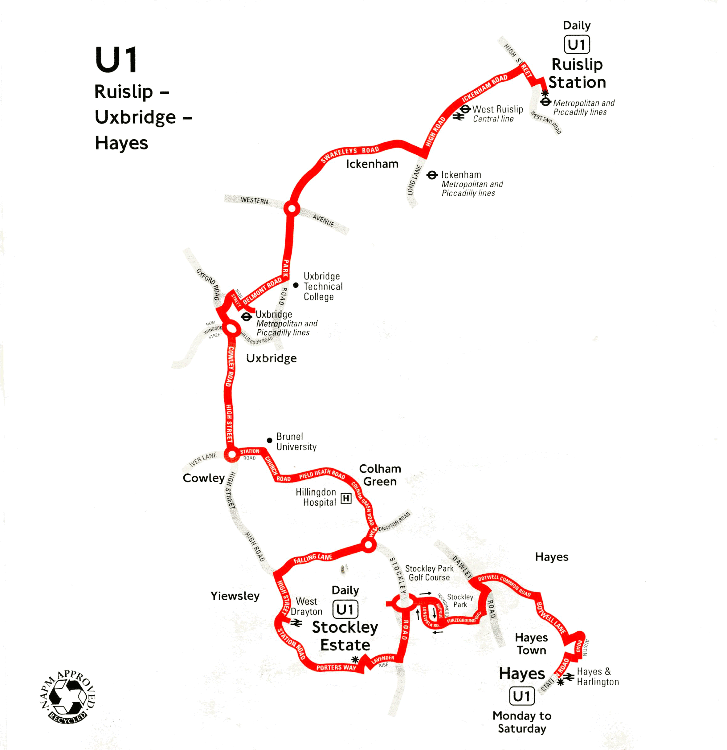London Bus Route U1