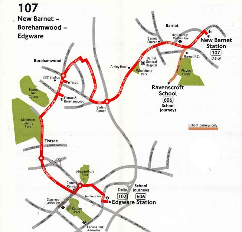 London Bus Route 107 London Bus Route 107