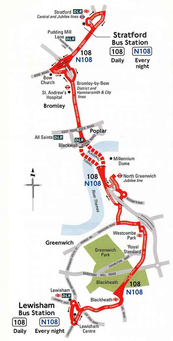 London Bus Route 108