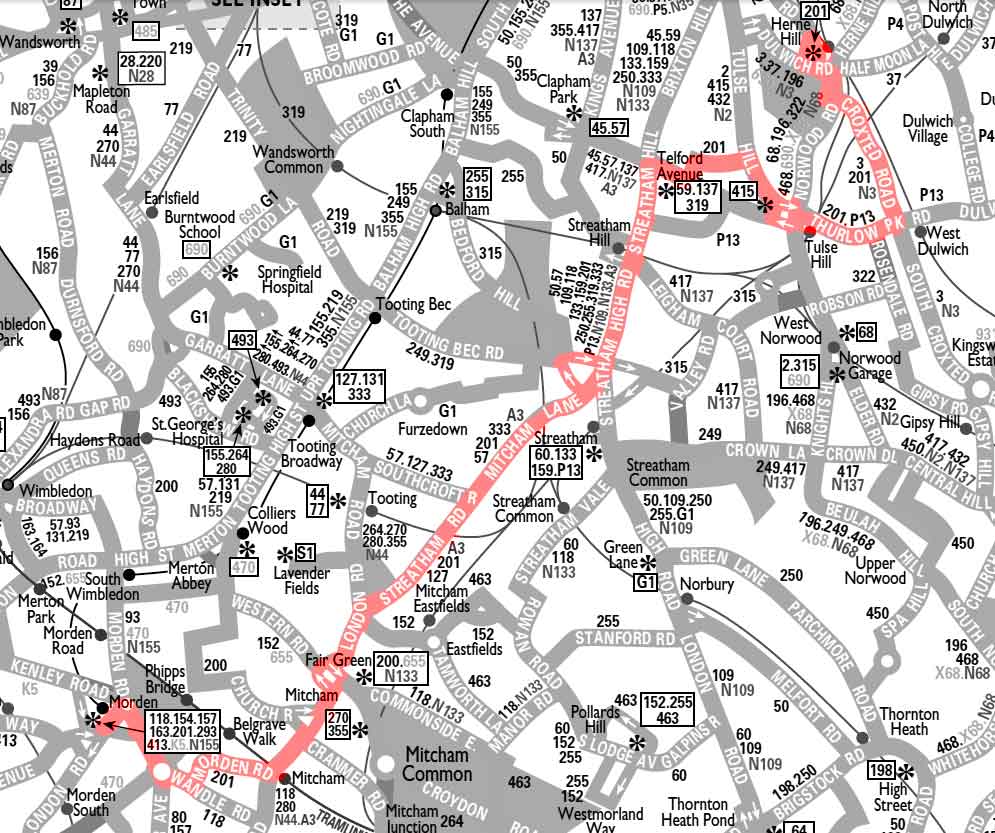 London Bus Route 201