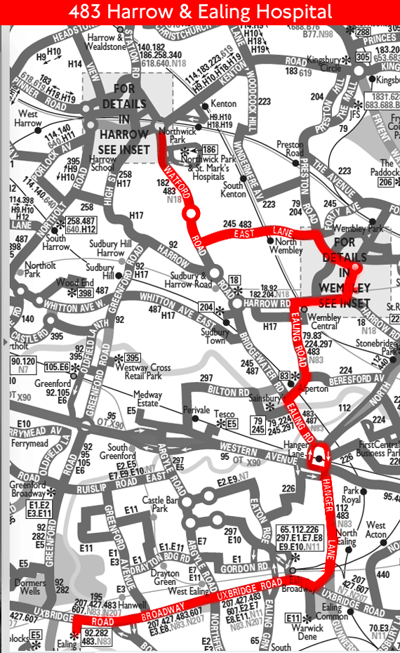 London Bus Route 483