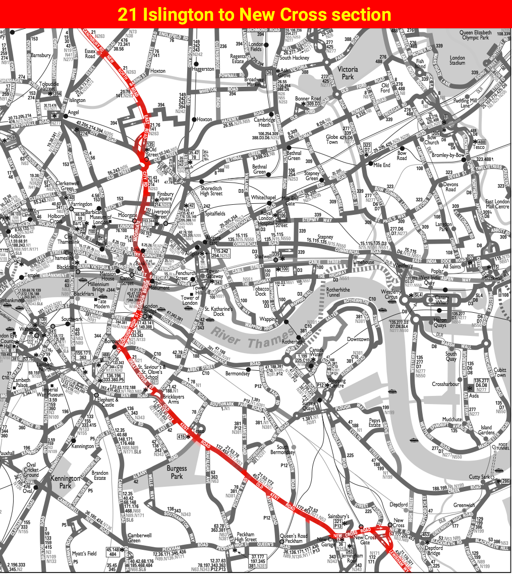 London Bus Route 21