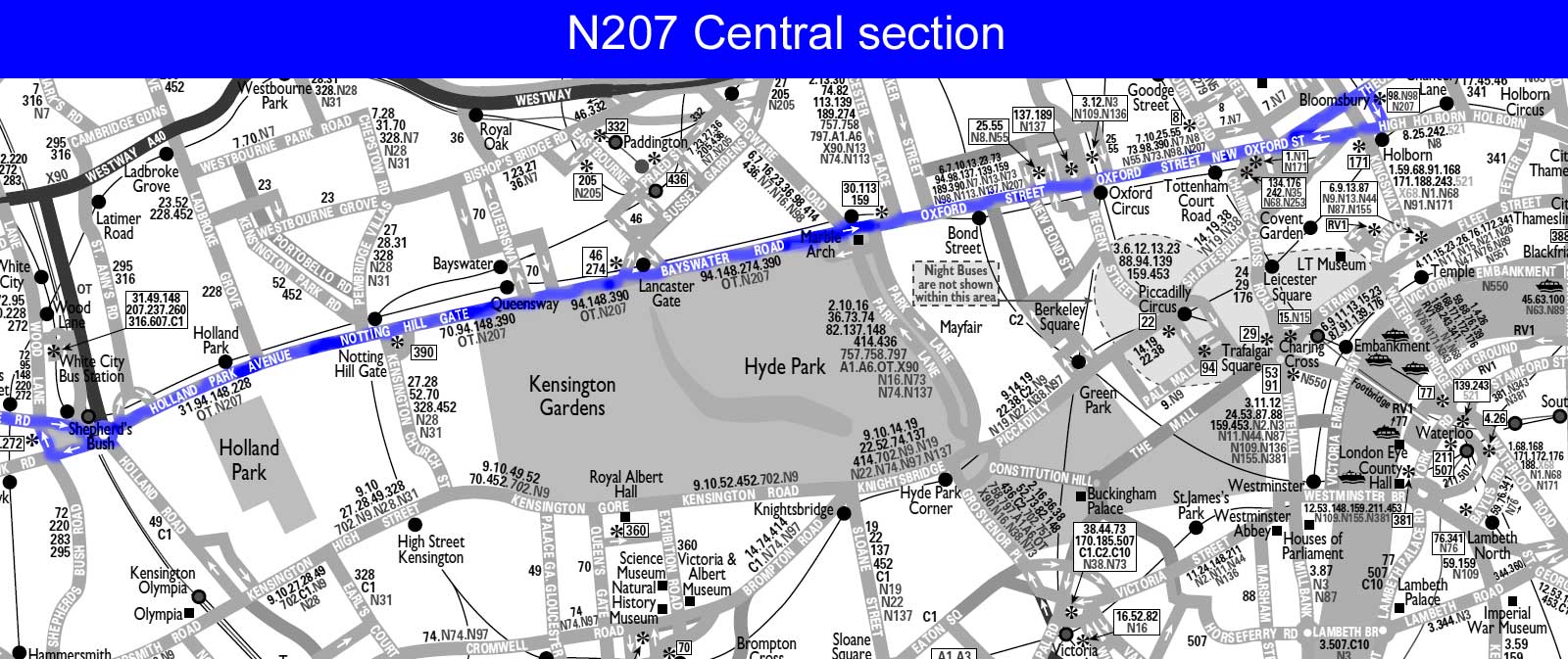 London Bus Route N207