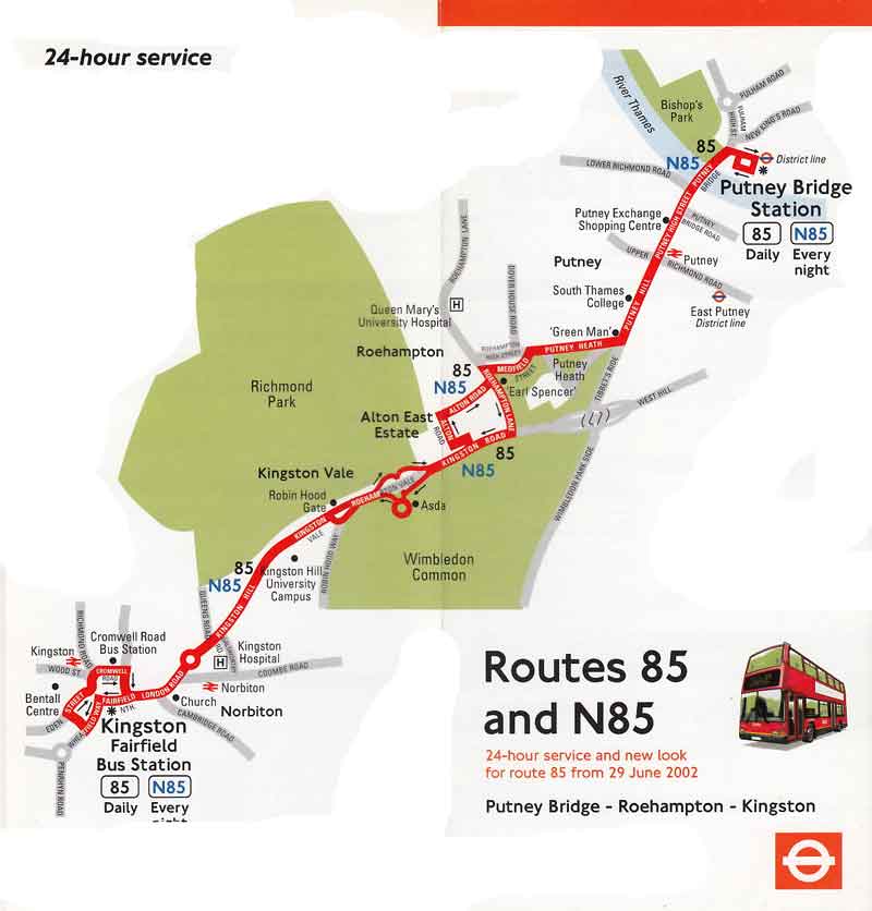 London Bus Route N85 London Bus Route N85