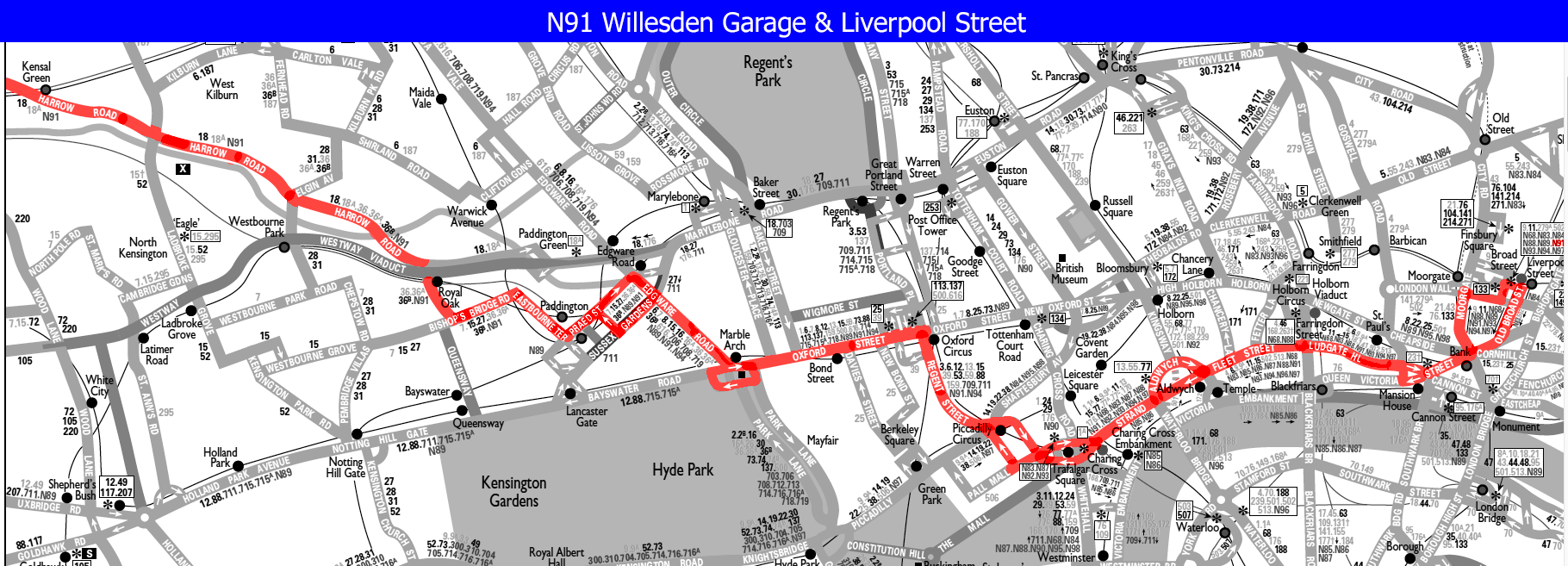 London Bus Route N91