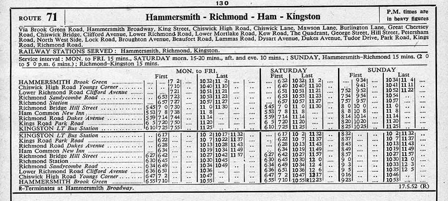 London Bus Route 17