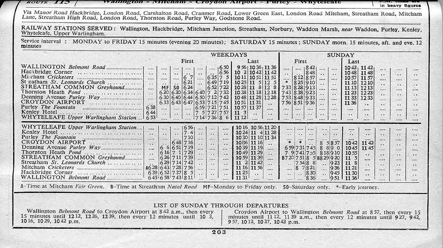 London Bus Route 115