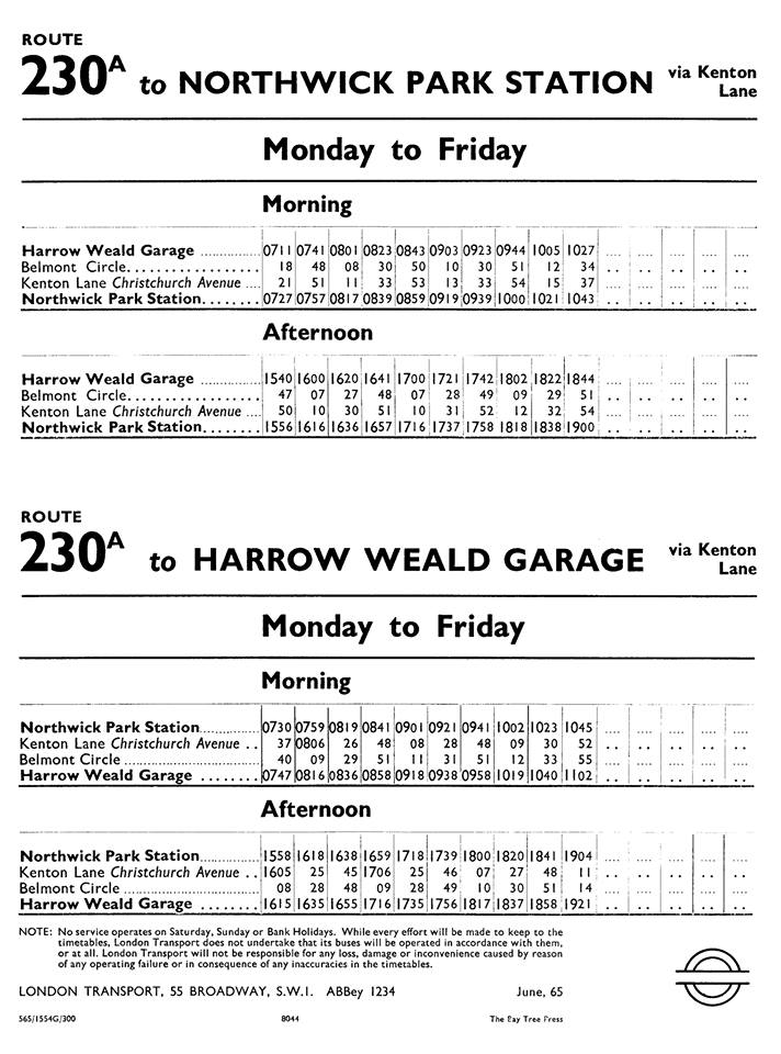 London Bus Route 203A