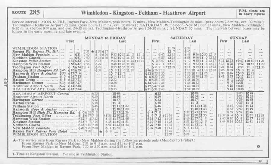 London Bus Route 287