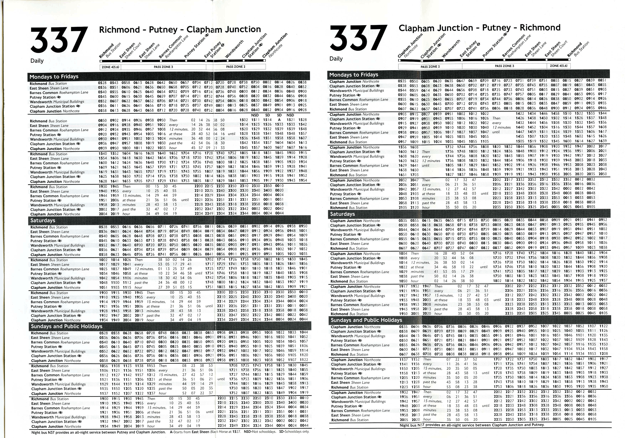 London Bus Route 337